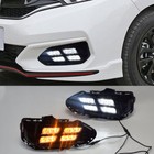 Led Front Fog Lamp Day Running Light Turn Signal 4-Eye For Honda Fit ...