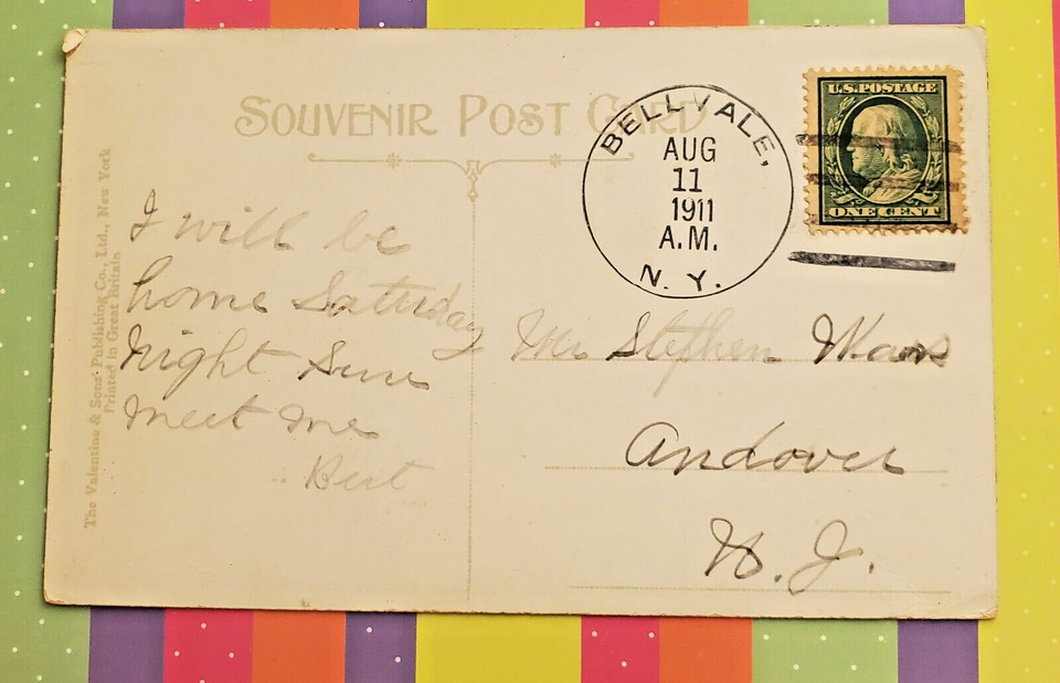 OAKLAND AVENUE, WARWICK NY- 1911 BELLVALE NY POST to ANDOVER, NJ ...