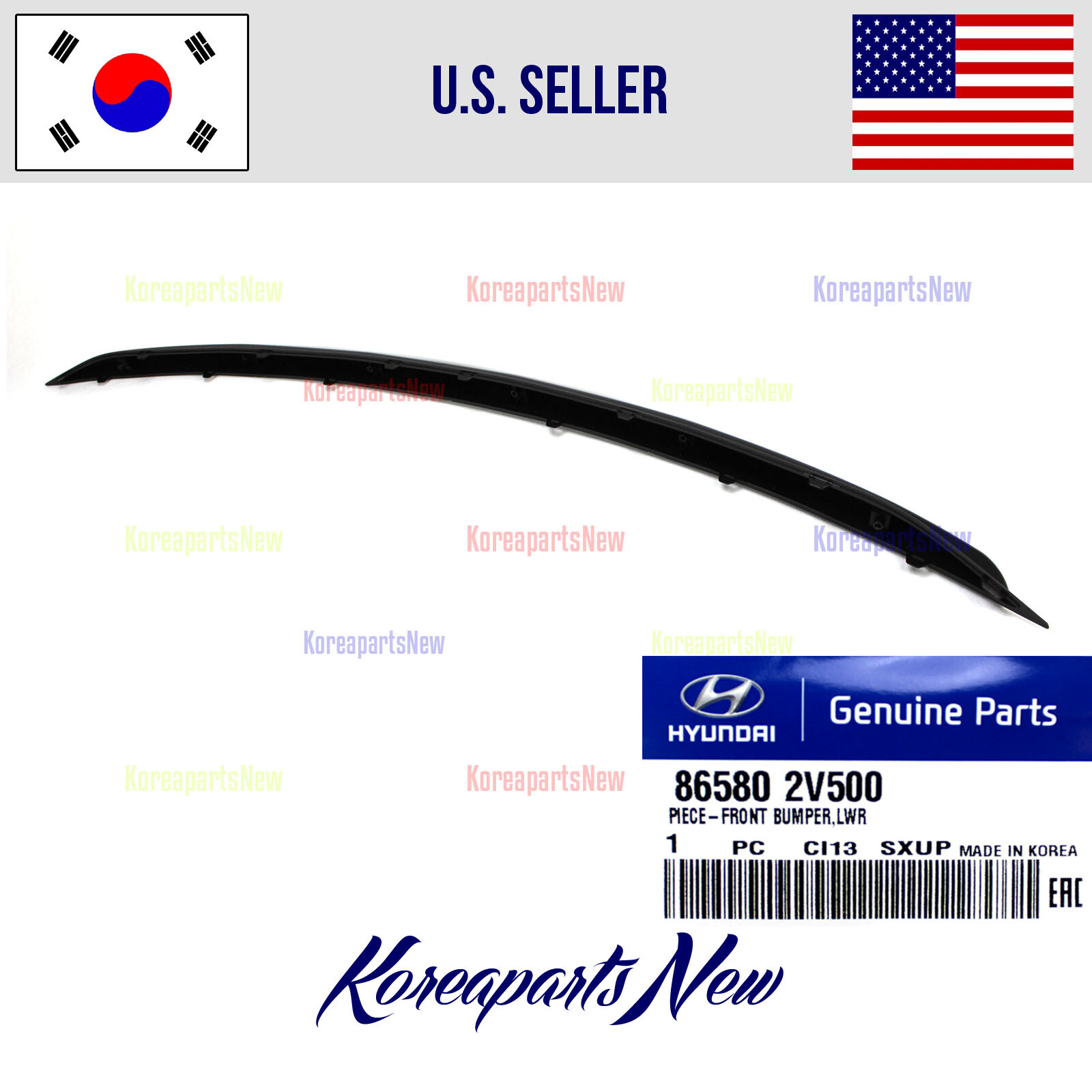 Front Bumper Grille Lower Trim 865802V500 ⭐GENUINE⭐fits Veloster Turbo ...
