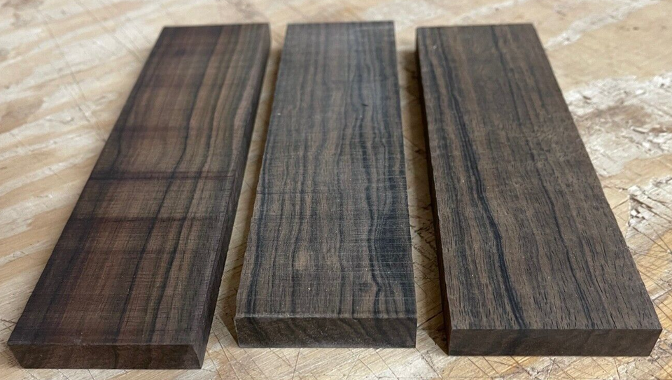 3 pack of Malaysian Blackwood ebony bridge blanks 1/2 x 2 x 7 old stock, dry | eBay
