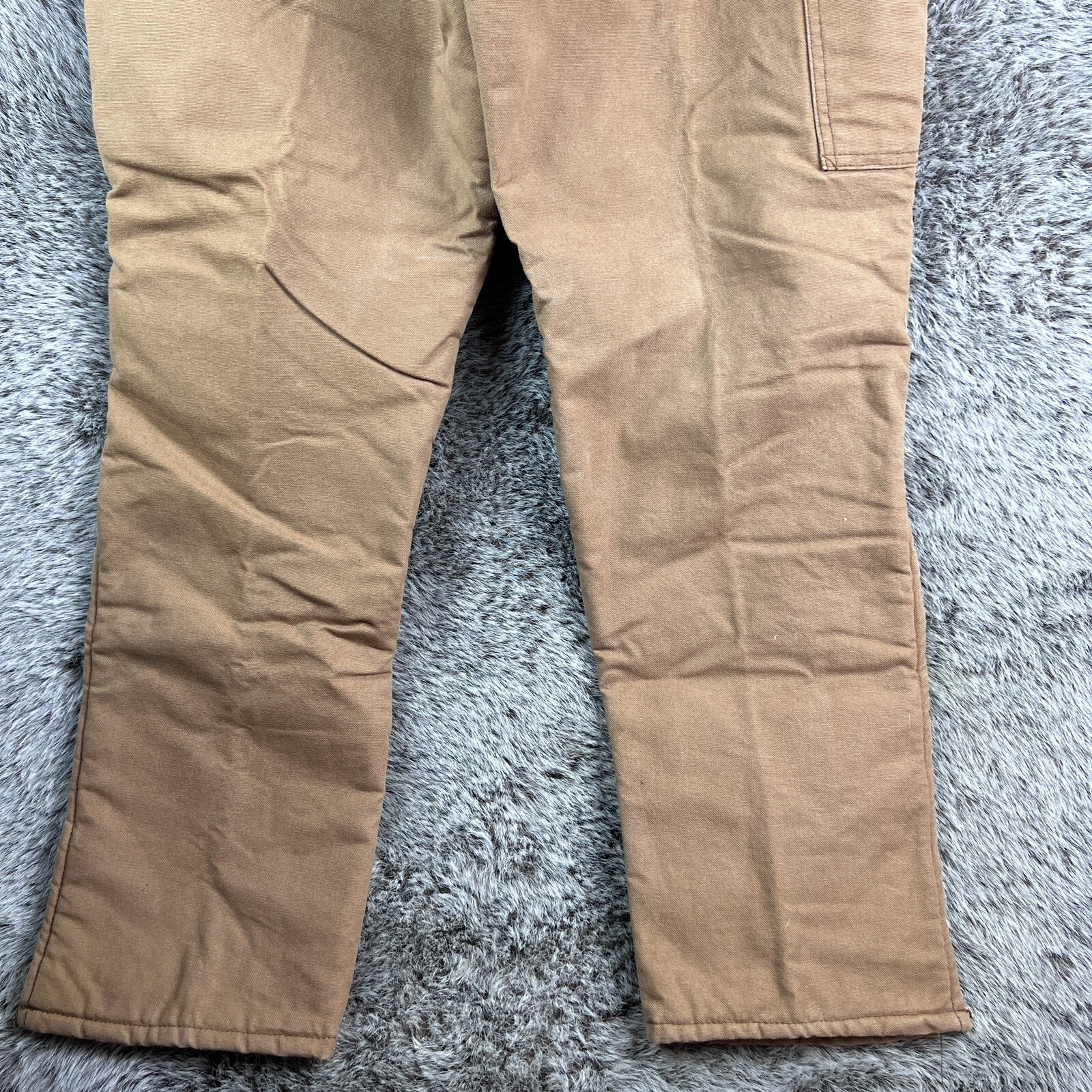 Vintage Key Pants Men 38x30 Brown Canvas Lined Quilte… - Gem