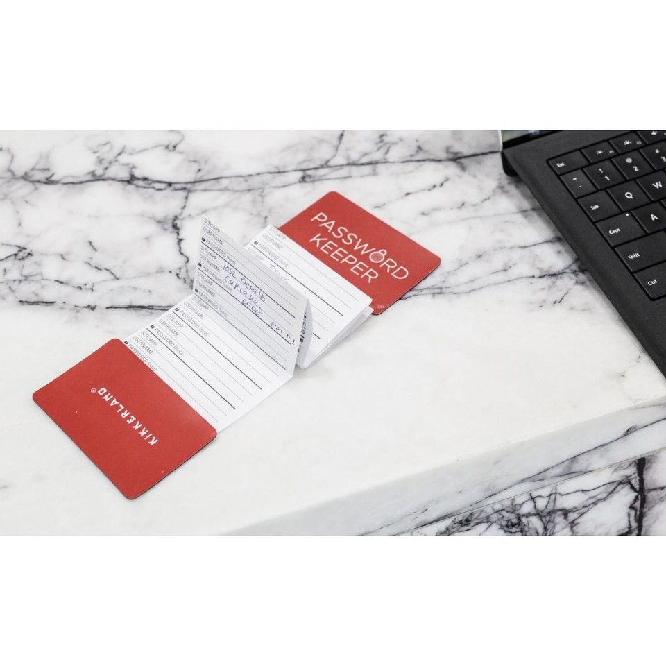 Kikkerland Mini Password Keeper Folding Log Book Reminder Diary ...