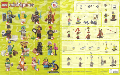 LEGO Series 19 - Minifigure Checklist / Collectable Poster - Leaflet ...