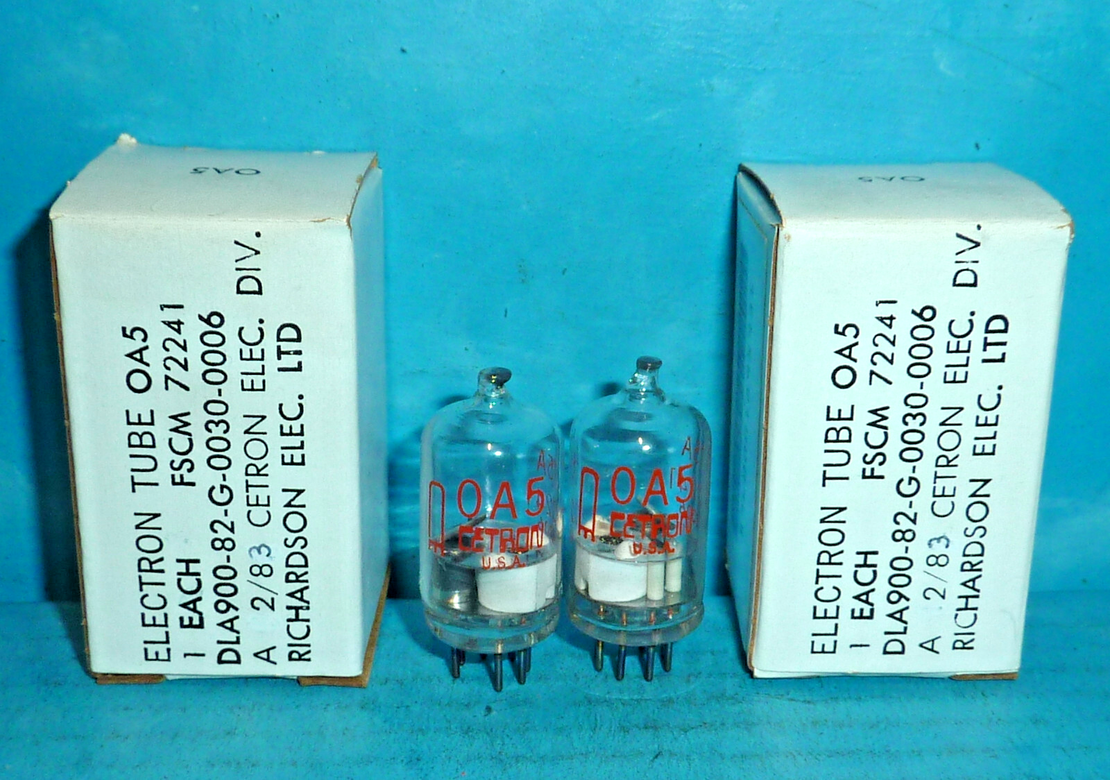 2 Cetron 0A5 Cold Cathode Trigger Tubes NOS/NIB | eBay