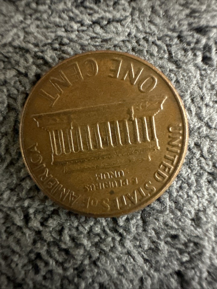 RARE 1970 D Lincoln Memorial Penny Double Die extra columns | eBay