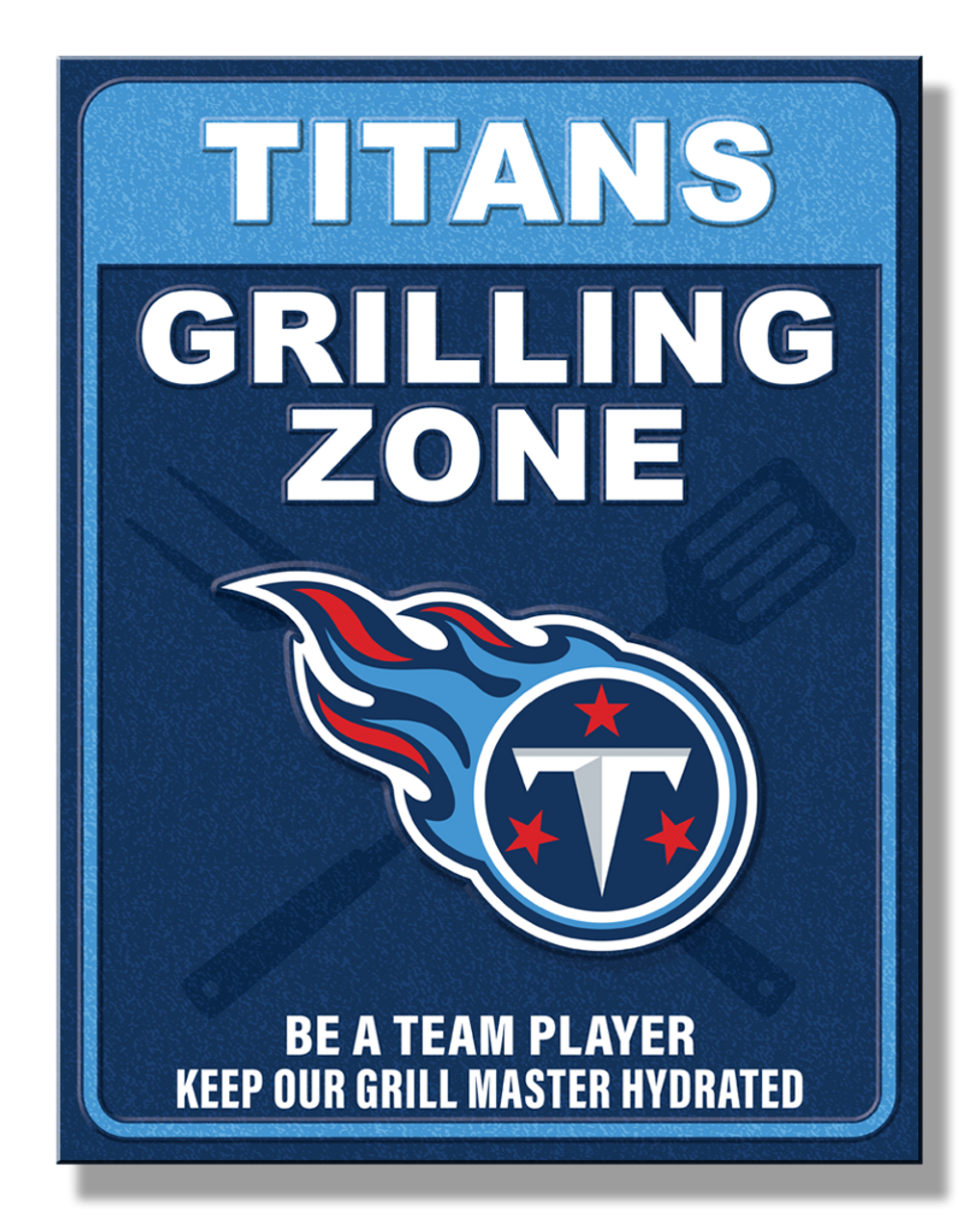 **TENNESSEE TITANS GRILLING ZONE Poster-Style Distressed Metal Sign #2 ...