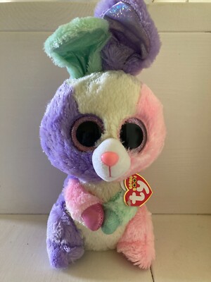 TY BEANIE BABY BOOS Bloom Pastel 9" Easter Rabbit Plush NWT | eBay