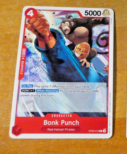 ONE PIECE ENGLISH CARD GAME CARTE BONK PUNCH OP09-010 EN JCC MINT | eBay