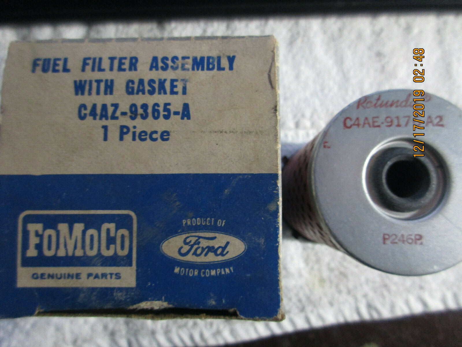 NOS FORD GALAXIE 390GT 427 FUEL FILTER FOMOCO 1962/63/64 rotunda | eBay