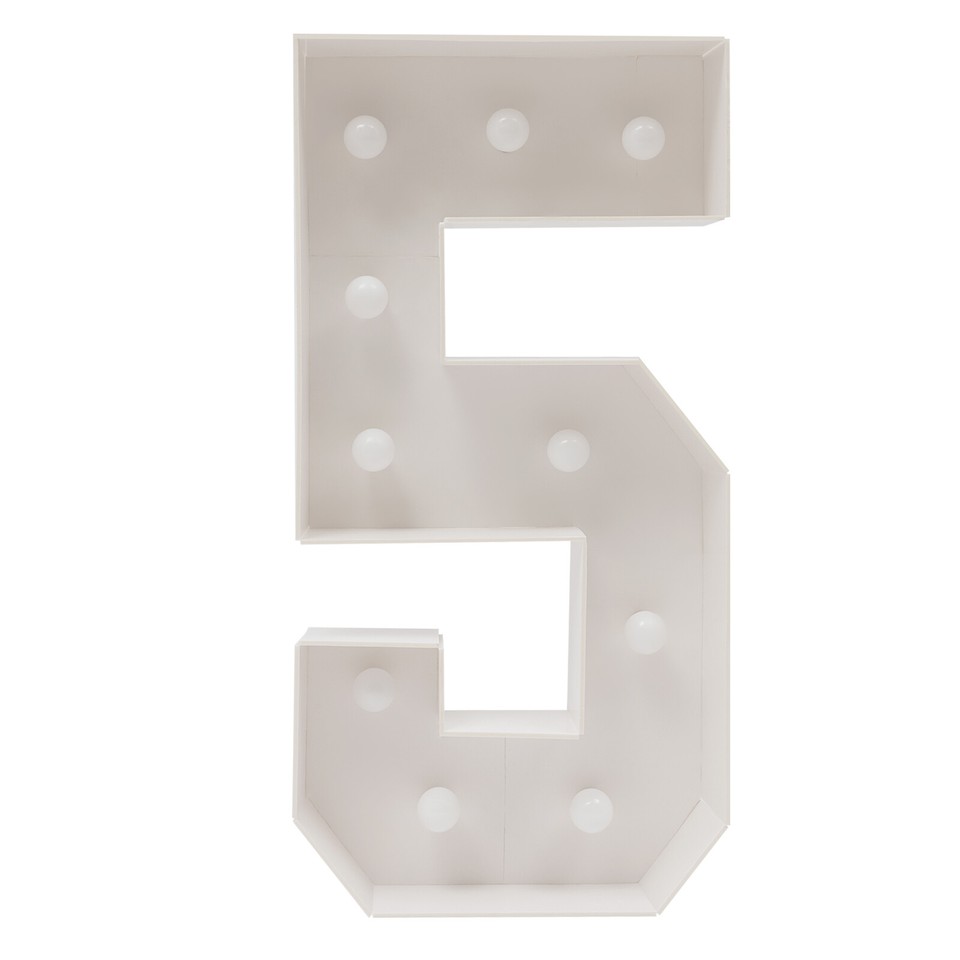 40in Marquee Light Up Numbers 50 Large White LED Numbers for 50th ...
