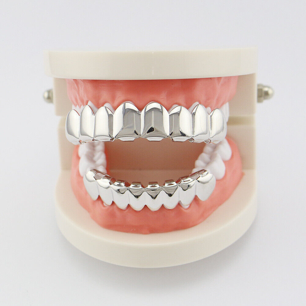 Hip Hop Gold Teeth Set 18K Gold Upper Teeth 8 Lower Teeth 8 Hip Hop ...