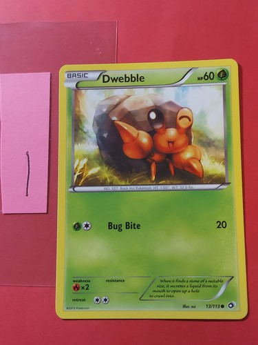 2013 Pokemon Black and White Legendary Treasures #13 Dwebble, C, NF/H ...