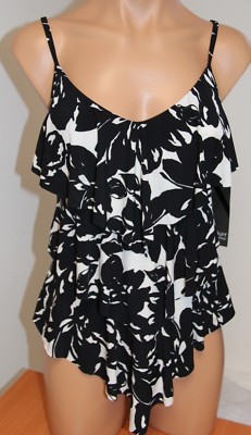 NWT Magic Suit by Miraclesuit Swimsuit Tankini Top sz 10 Black | eBay