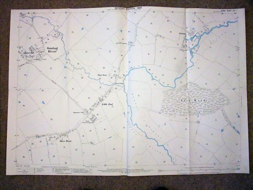 Essex old map plan history genealogy Stanford Rivers, Littlebury ...