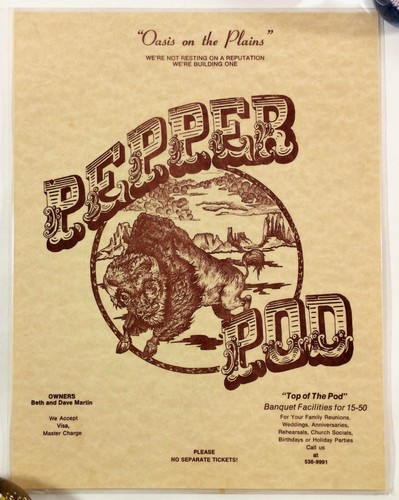 1970's Vintage LAMINATED Breakfast Menu PEPPER POD RESTAURANT & LOUNGE ...
