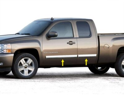 For 07-08 Chevy Silverado Extended Cab Body Side Molding Trim Full 4.25 ...