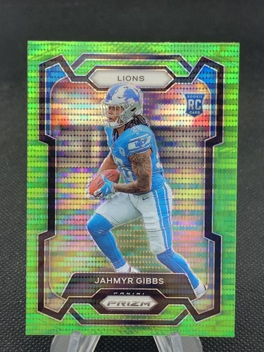 2023 Prizm Jahmyr Gibbs Green Pulsar Rookie RC Detroit Lions #331 ...