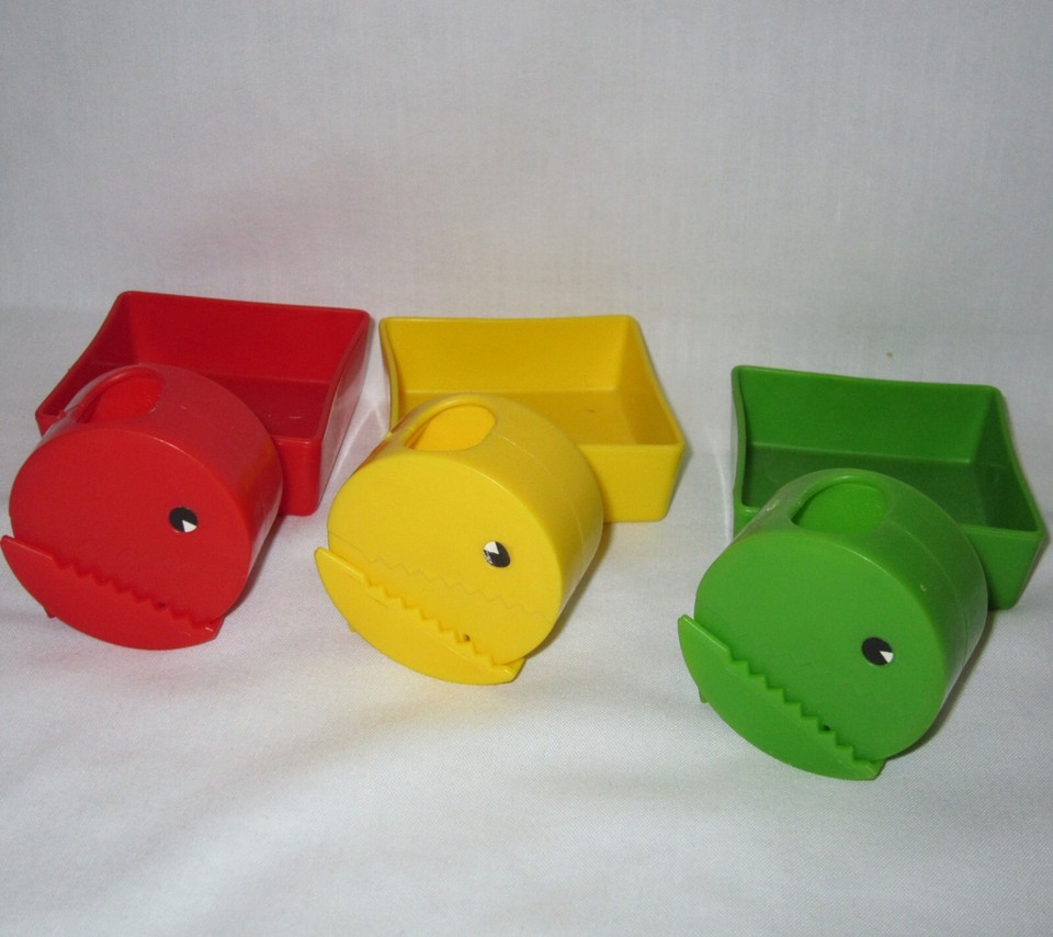 1980 Pac Man Board Game Replacement Parts Piece Red Green Blue Yellow ...
