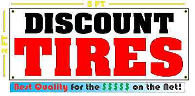 DISCOUNT TIRES Banner Sign NEW 4 Car Truck SUV Van Repair Tire Shop ...