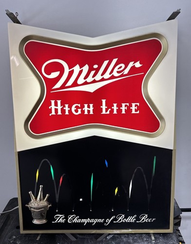 Rare Vintage 1960s Large Miller High Life Bouncing Ball Sign Two-Sided ...