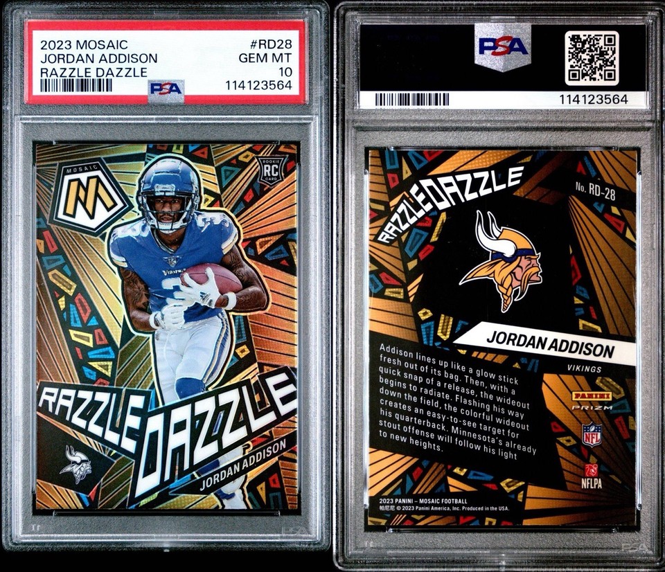 RD28 JORDAN ADDISON 2023 Panini Mosaic Razzle Dazzle - Razzle Dazzle ...