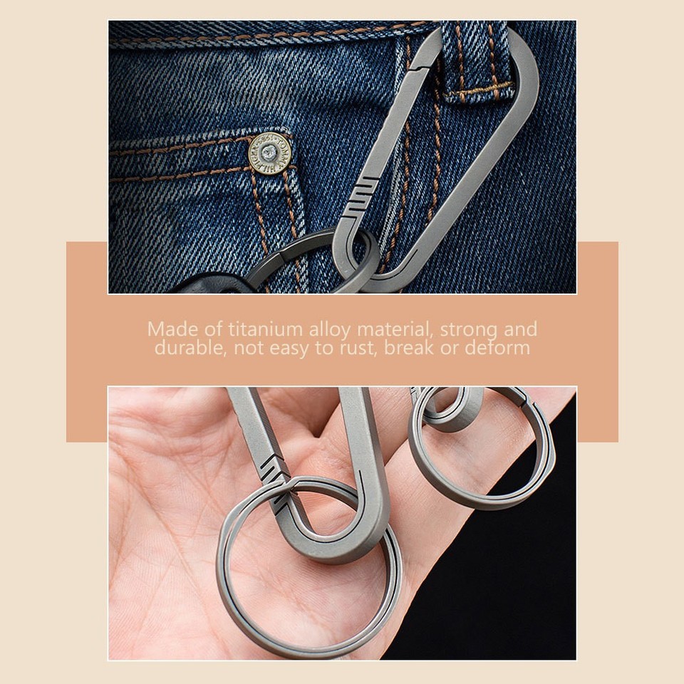 Heavy Duty Belt Key Holder Titanium Alloy Key Chain Belt Clip Outdoor ...
