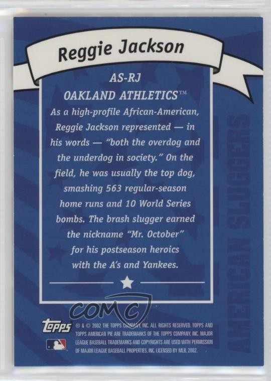 2002 Topps American Pie American Sluggers Red Reggie Jackson #AS-RJ HOF ...