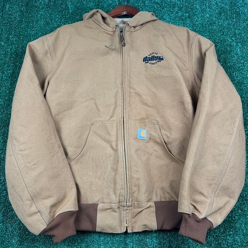 Carhartt J131-BRN Jacket Men’s Medium Brown Thermal Lined Hooded ...
