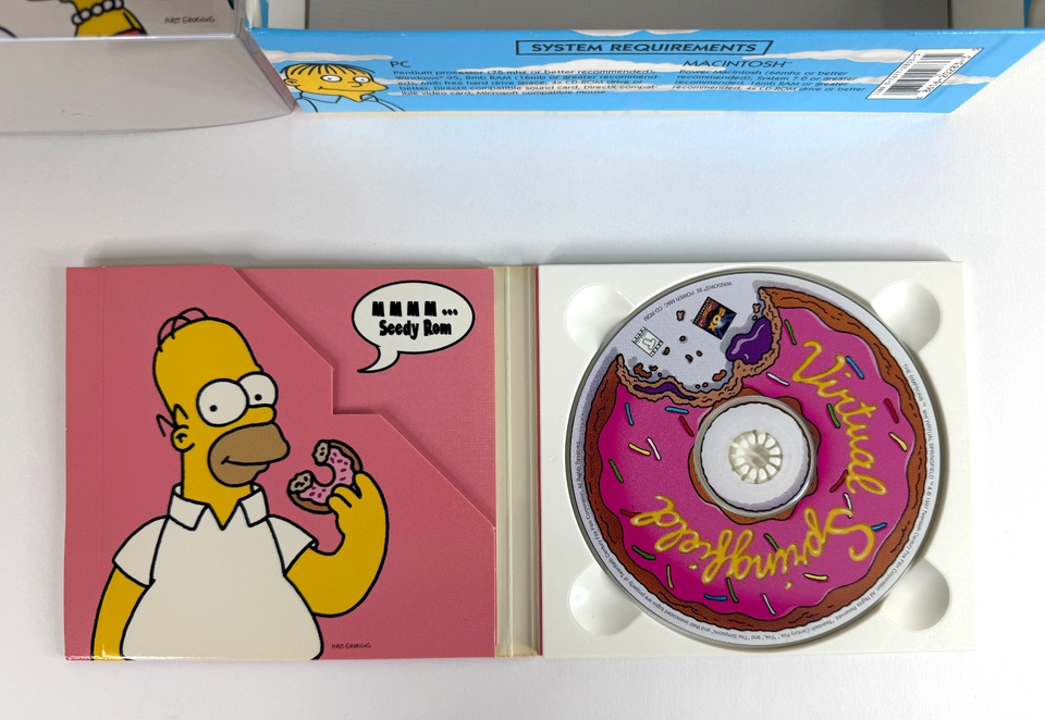 1997 The Simpsons Virtual Springfield Computer Game Big Box Digital ...