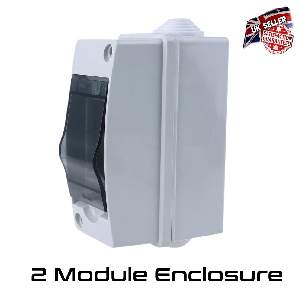 DIN Rail Enclosure IP65 Box Weatherproof Consumer Units Switches 2 ...