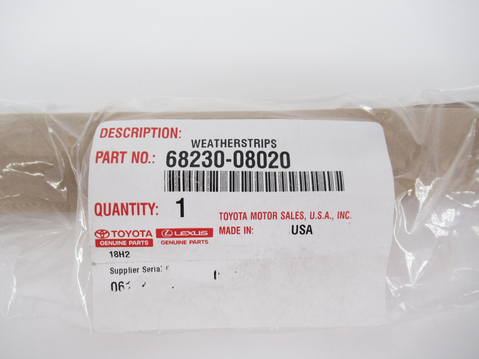 Genuine OEM Toyota 68230-08020 Driver LH Sliding Door Belt Molding 11 ...