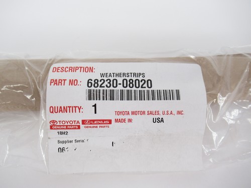 Genuine OEM Toyota 68230-08020 Driver LH Sliding Door Belt Molding 11 ...