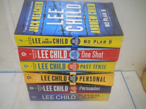 Lot of 6 Lee Child Novels ~ VG PBS ( Tall Format) no duds~ Ships Boxed ...