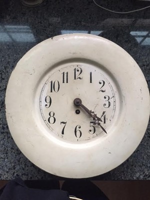 Antique VTG Enamel and Metal Wall Clock - 1930's | eBay