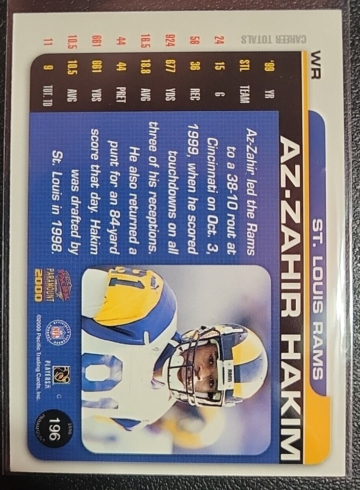 2000 Paramount Az-Zahir Hakim Premiere Date card #196 serial #'d 34/79 ...