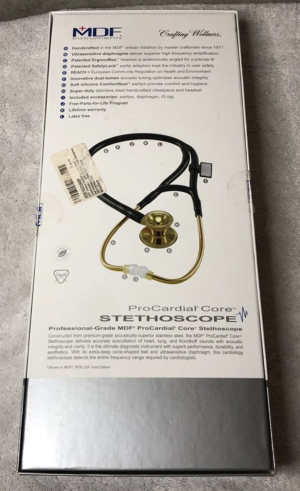 ProCardial Core ER Stethoscope Dual Head MDF 797RG Rose Gold Adult ...