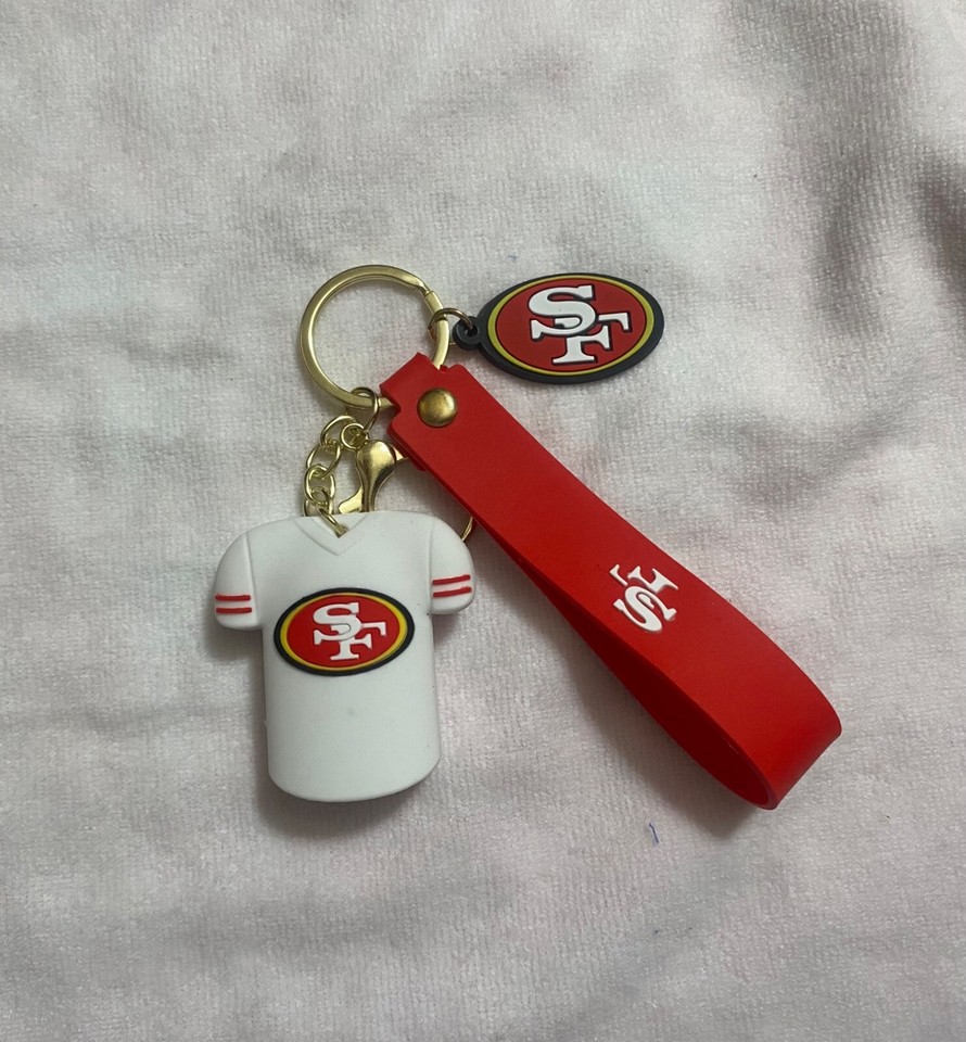 San Francisco 49ers # 85 kittle Rubber Key Chain (White) | eBay