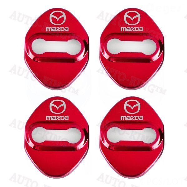 4X Stainless Steel Car Door lock Cover Protective Striker For MAZDA 3 5 ...