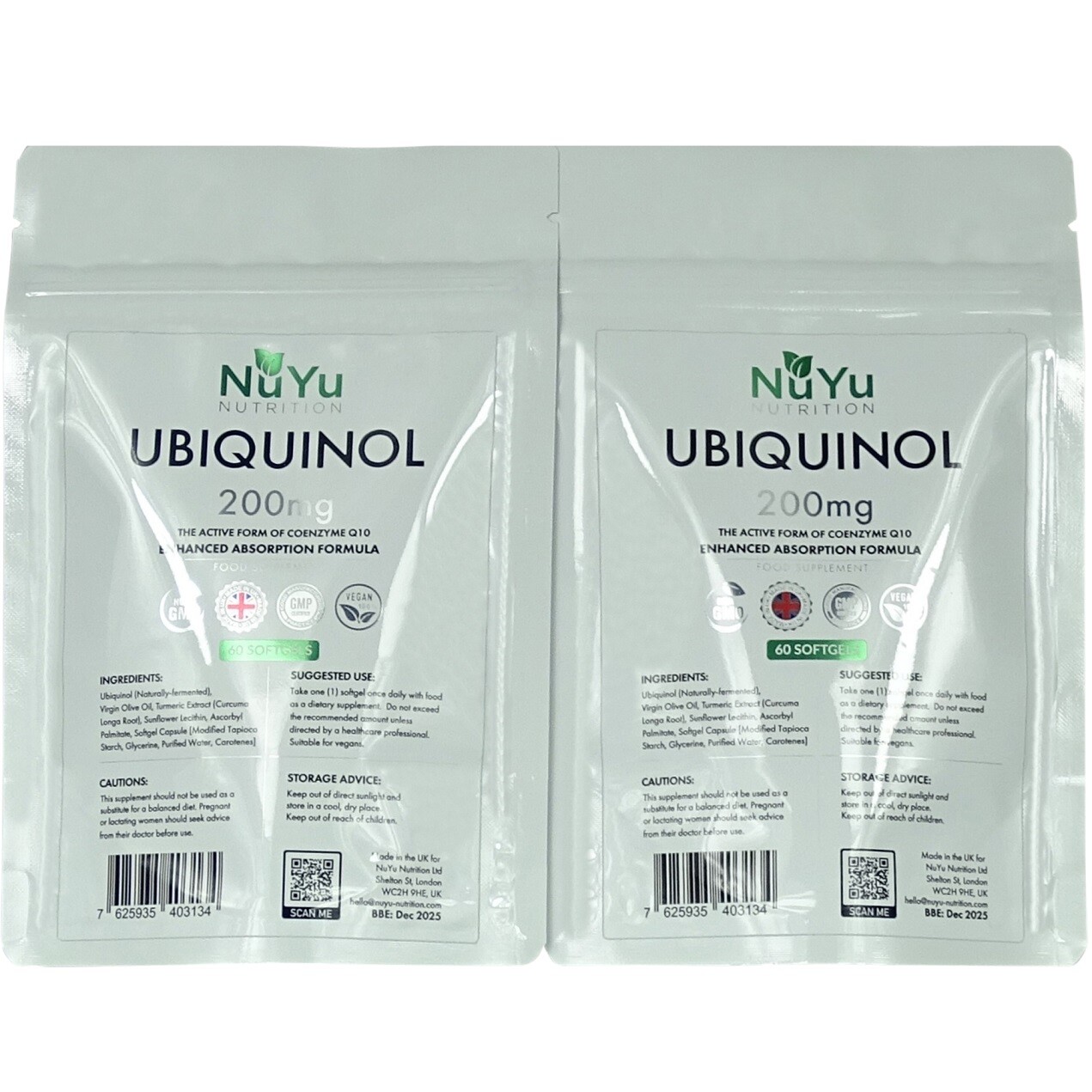 Ubiquinol 200mg Maximum Strength Softgels (Bioavailable Q10) - Vegan | eBay