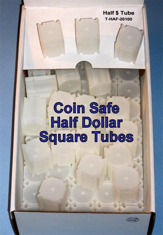 50 You Pick-Assorted Sizes COIN SAFE SQUARE TUBES - Cent through Silver ...