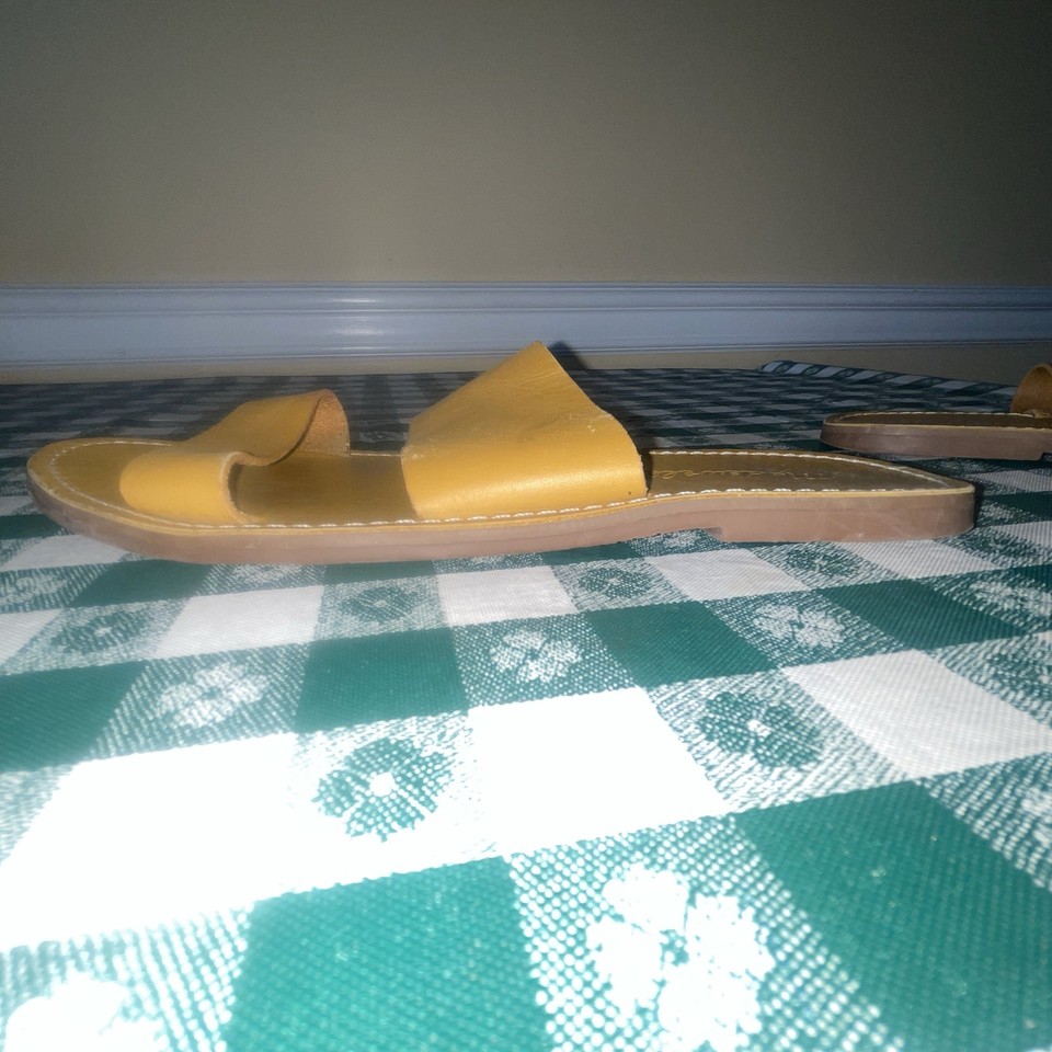 MADEWELL Women’s “Boardwalk” Maize/Dark Yellow Double-Strap Slide ...