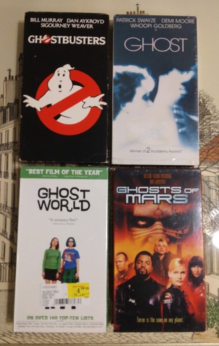 COLLECTION OF GHOST VHS MOVIES ALL 4 VERY DIFFERENT GHOSTS STORIES ...