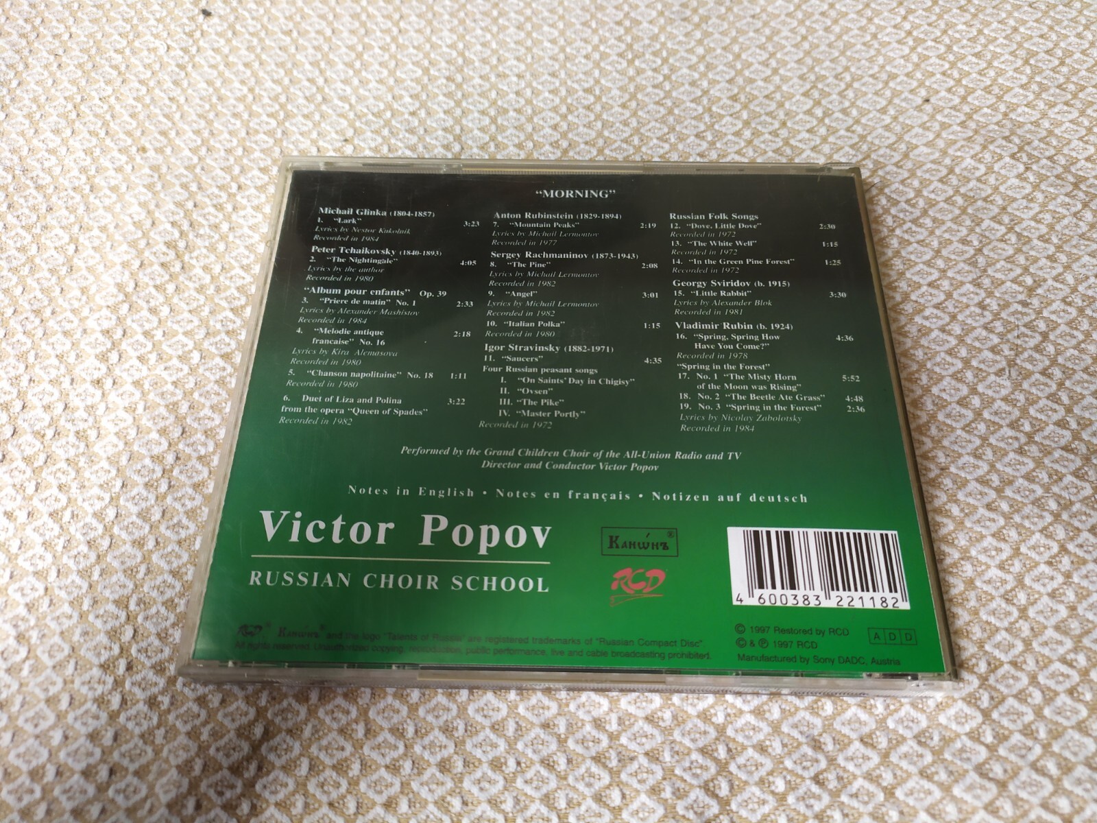 Victor Popov : Morning - Russian Choir School - Rachmaninov ...