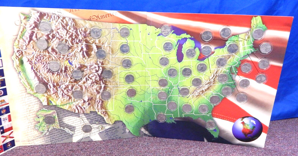 The Official United States Mint 50 State Quarters Collectors Map ...