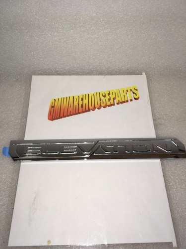2019 GMC SIERRA FRONT DOOR CHROME "ELEVATION" EMBLEM NEW GM # 84682634 ...