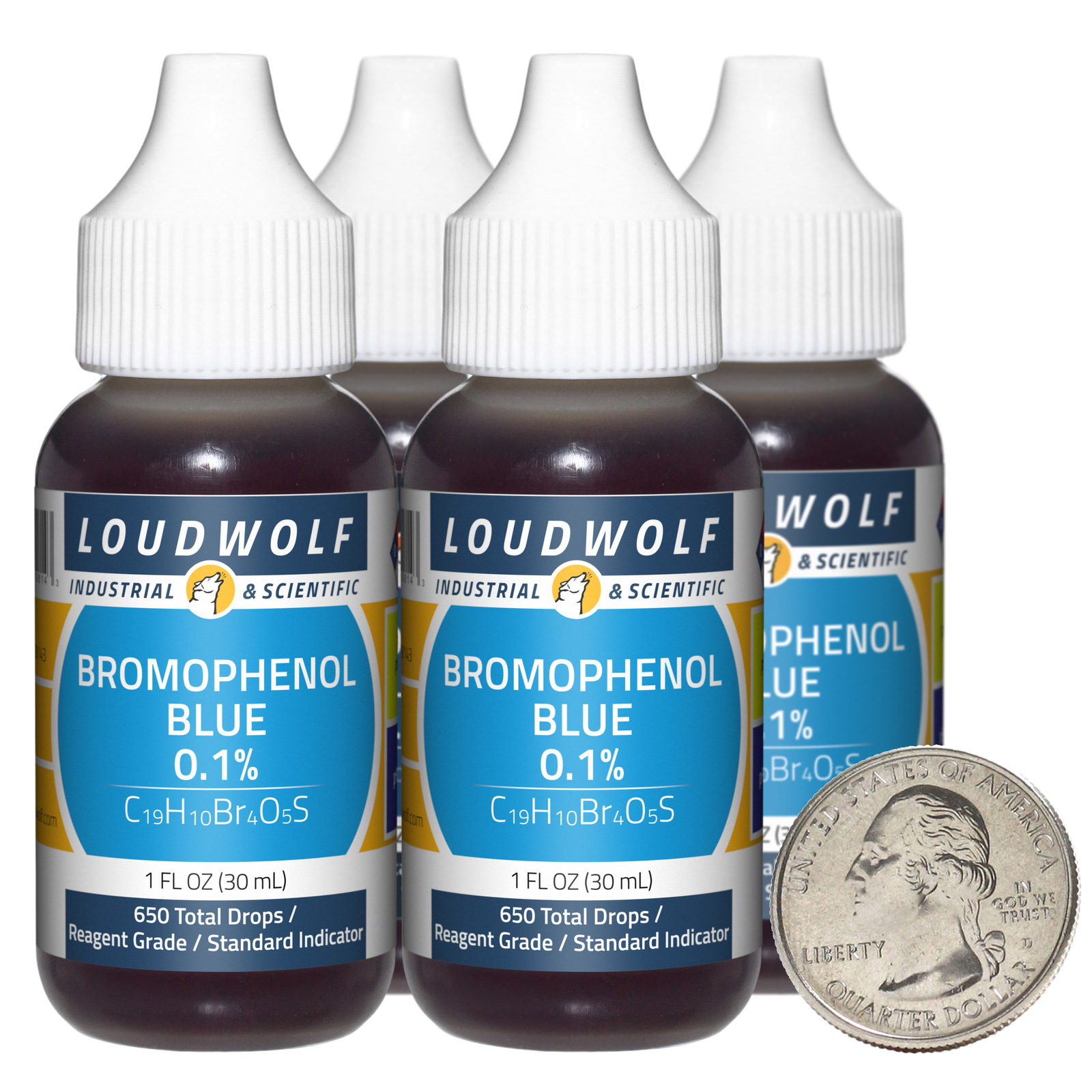 Bromophenol Blue 0.1% / 4 Fl Oz / 4 Bottles / 0.1% Concentration ...