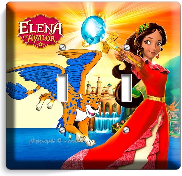 PRINCESS ELENA OF AVALOR SKYLAR DOUBLE LIGHT SWITCH WALL PLATE GIRLS ...