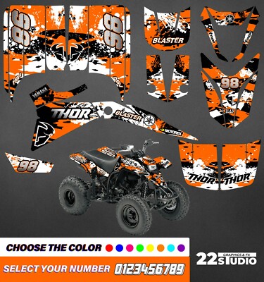 Yamaha blaster yfs 200 yfs200 decals graphics stickers full kit atv ...