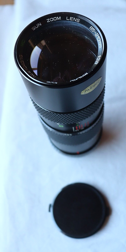 "Sun Zoom Lens , 85 - 210mm , 1:3.8 , Macro 58mm , Pentax Bayonet ...