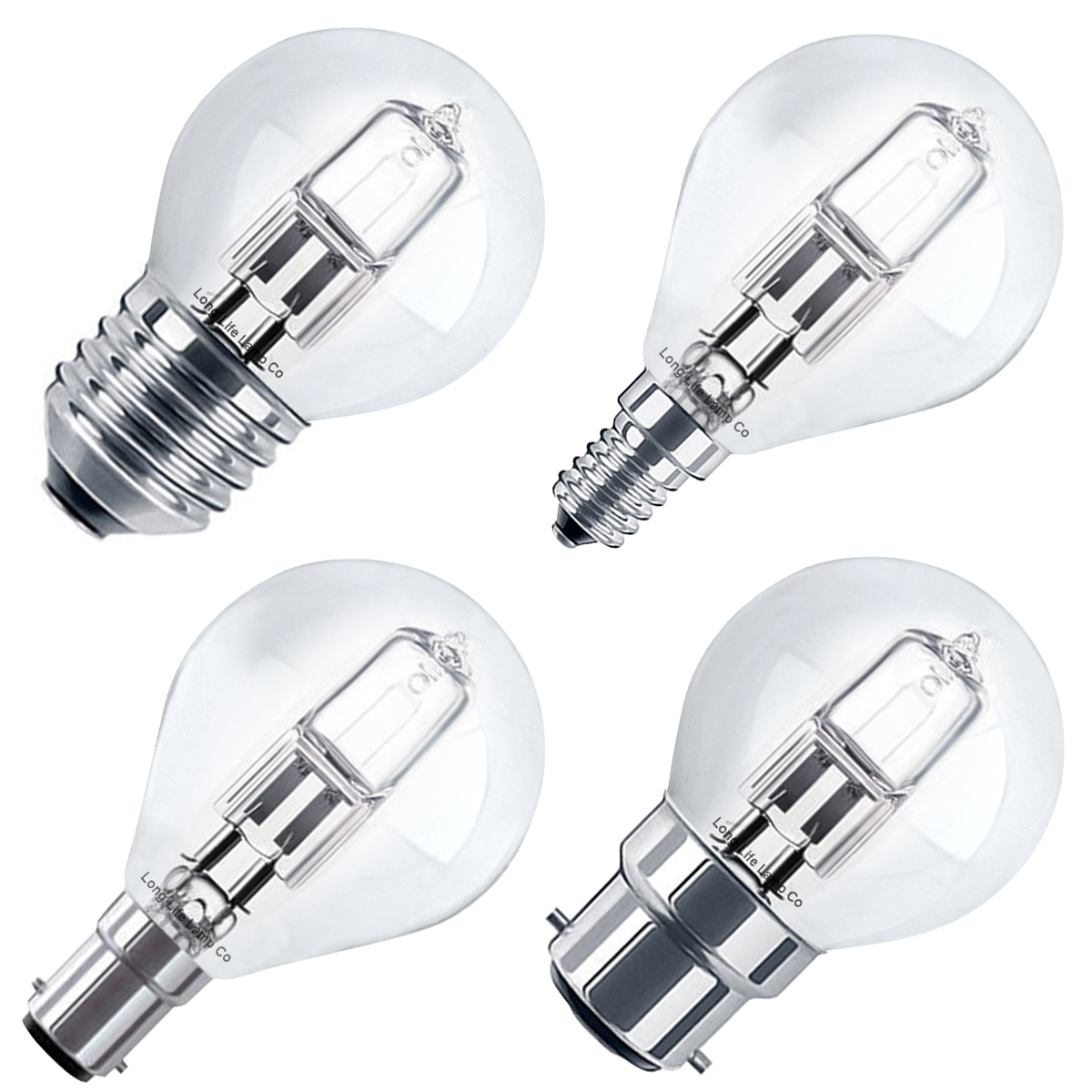 Eco Halogen 28W = 40W Energy Saving Golf Ball or Candle Light Bulbs ...